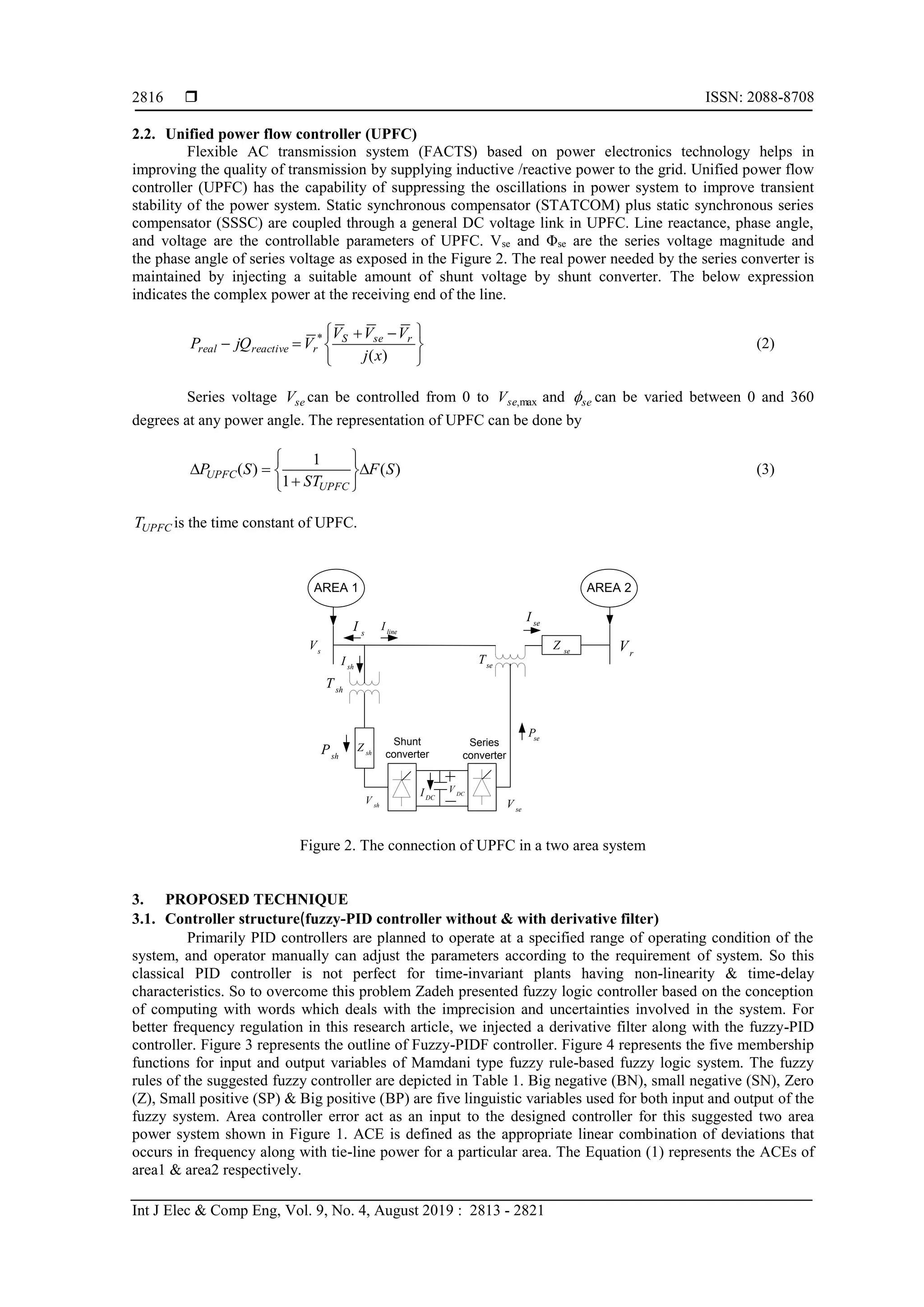 Optimal Fuzzy Pid Controller With Derivative Filter For Load Frequency