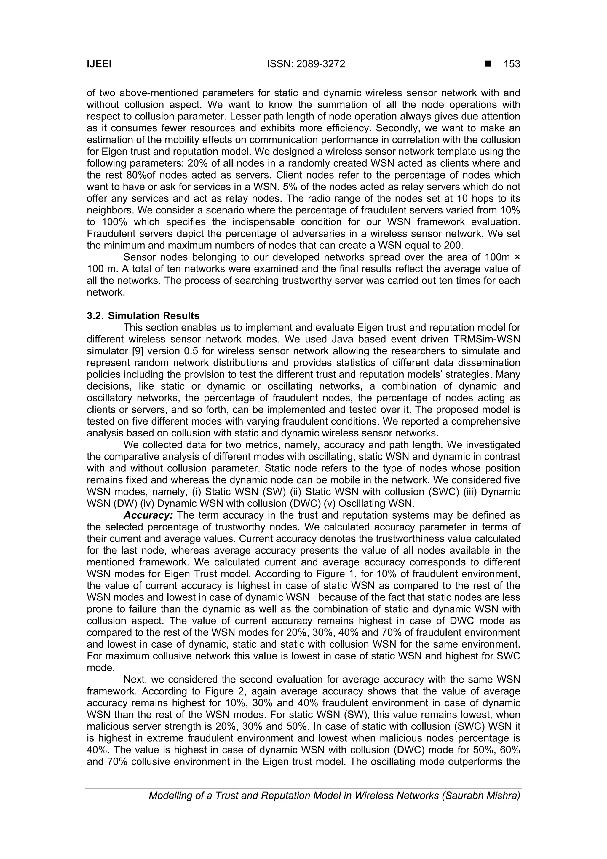 Modelling Of A Trust And Reputation Model In Wireless Networks Pdf