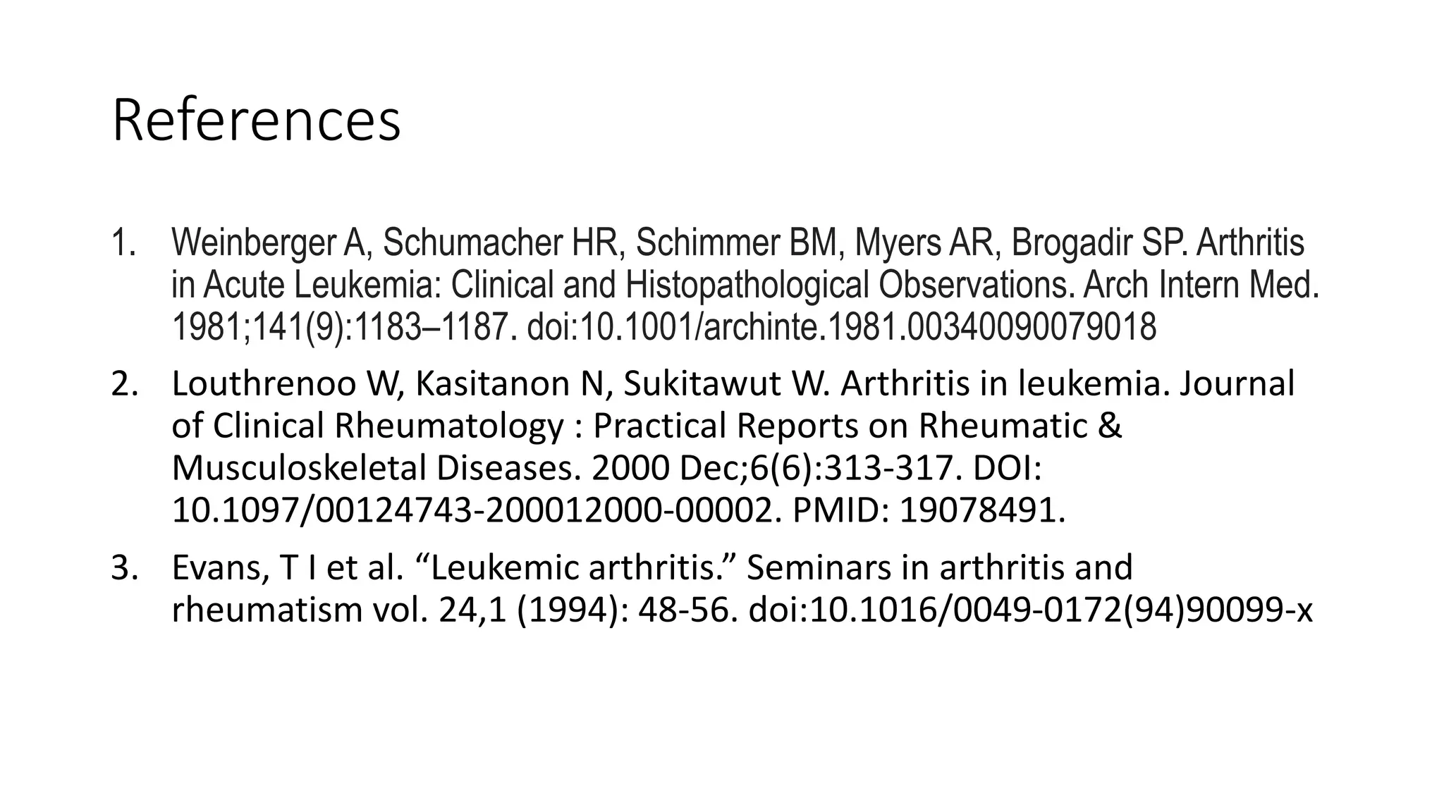 Leukemic arthritis - Presentation and XRAY finding | PPTX