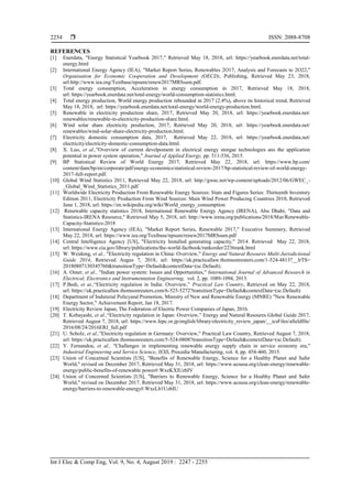 The Global Survey of the Electrical Energy Distribution System: A ...