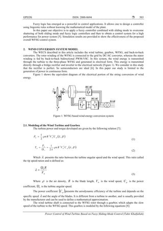 Power Control of Wind Turbine Based on Fuzzy Sliding-Mode Control | PDF
