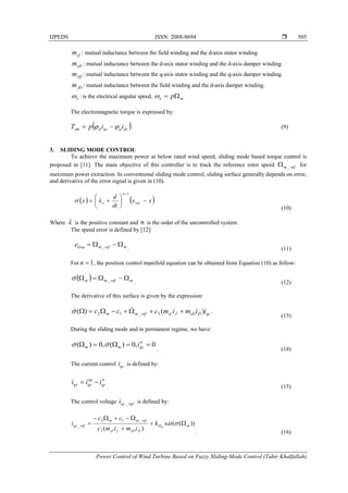 Power Control of Wind Turbine Based on Fuzzy Sliding-Mode Control | PDF