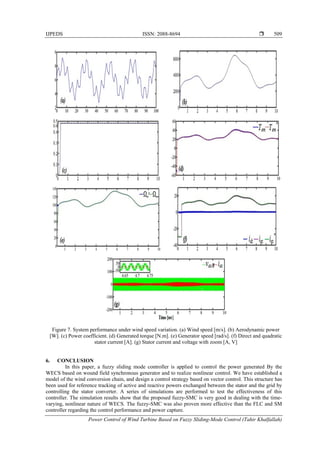 Power Control of Wind Turbine Based on Fuzzy Sliding-Mode Control | PDF