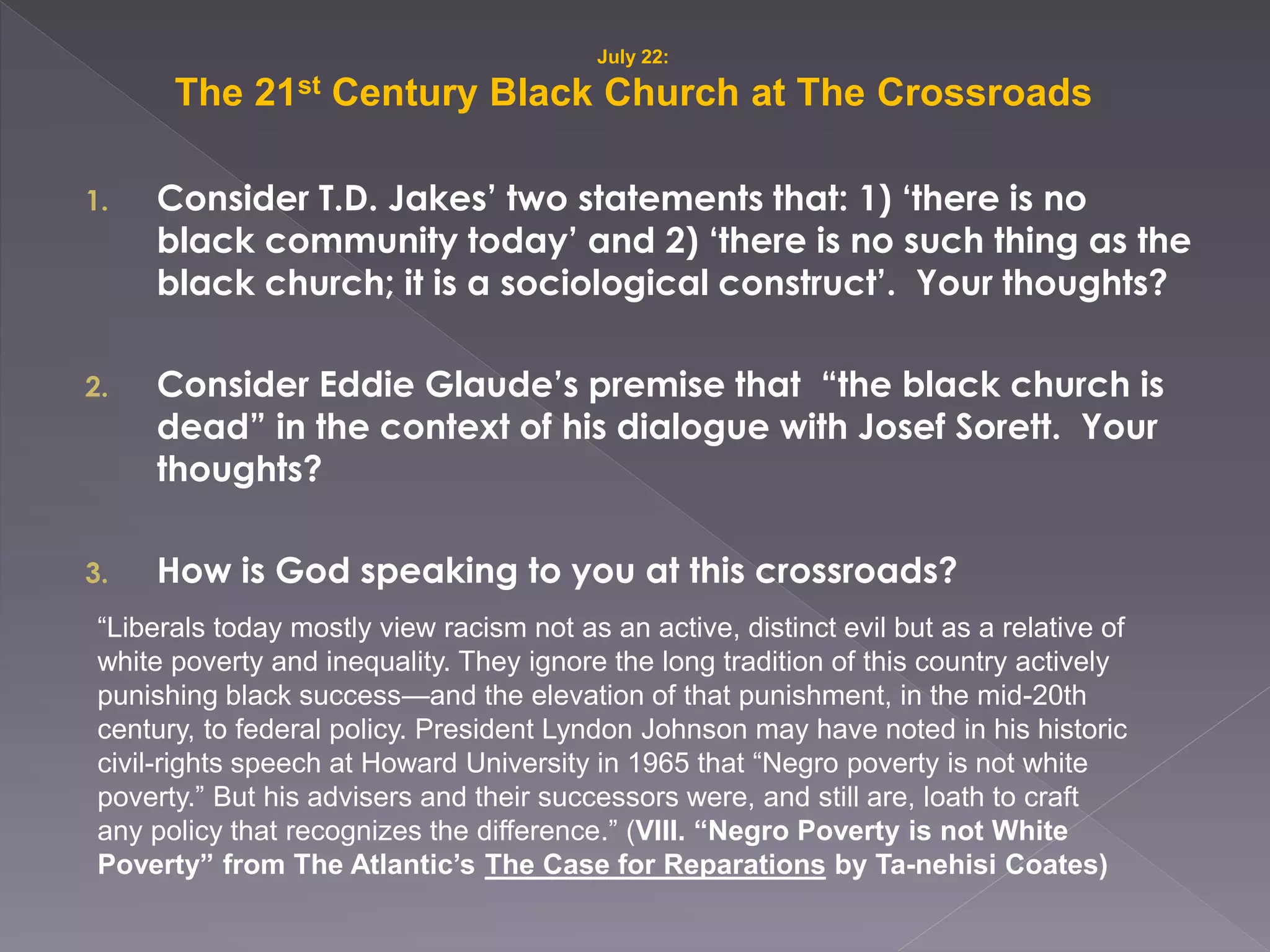 0614 the black church and the transformation of society | PPTX