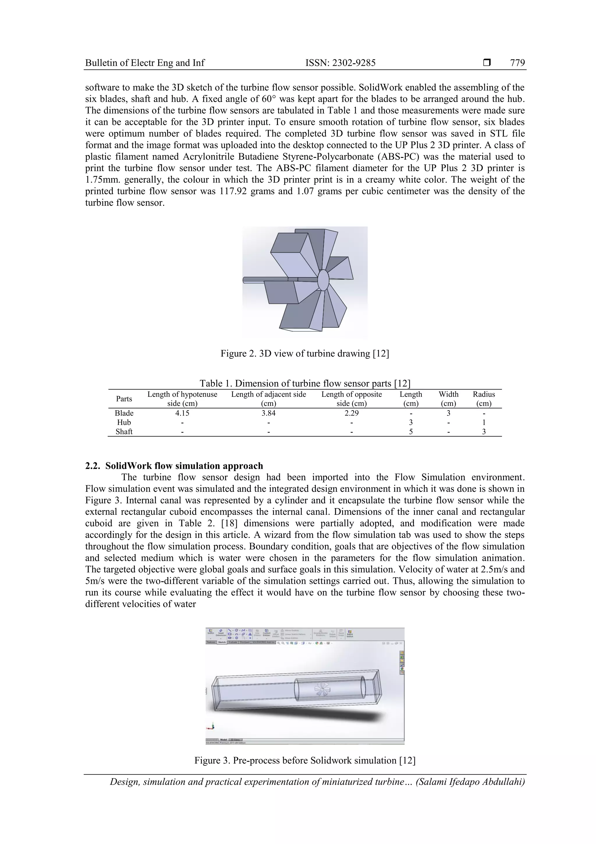 Design Simulation And Practical Experimentation Of Miniaturized