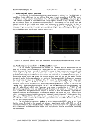 Design, simulation and practical experimentation of miniaturized turbine flow sensor for flow ...