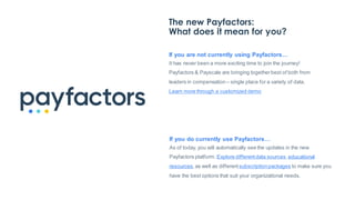 Payfactors Townhall Introducing the NEW Platform | PDF