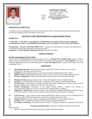 Sunil LATEST RESUME | DOC