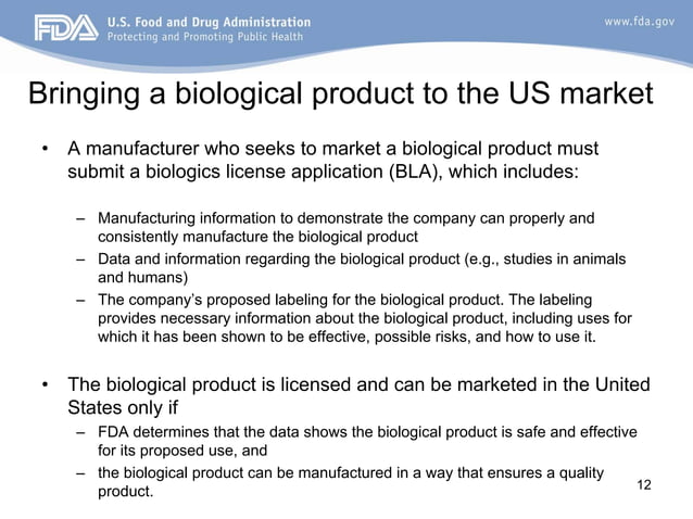FDA Presentation on Biologics | PDF | Pharmaceutical Industry | Industries