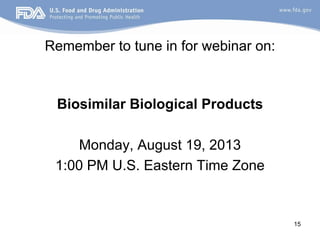FDA Presentation on Biologics | PDF