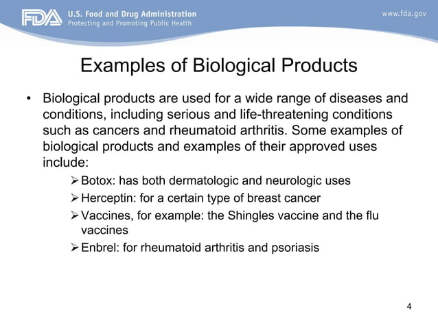 FDA Presentation on Biologics | PPT