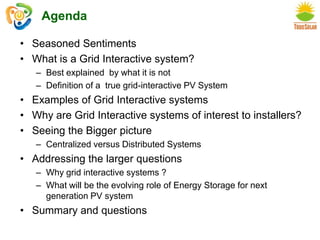 "Grid-Interactive Systems- A Matter of Energy Storage" w/ Dr Jeffery ...