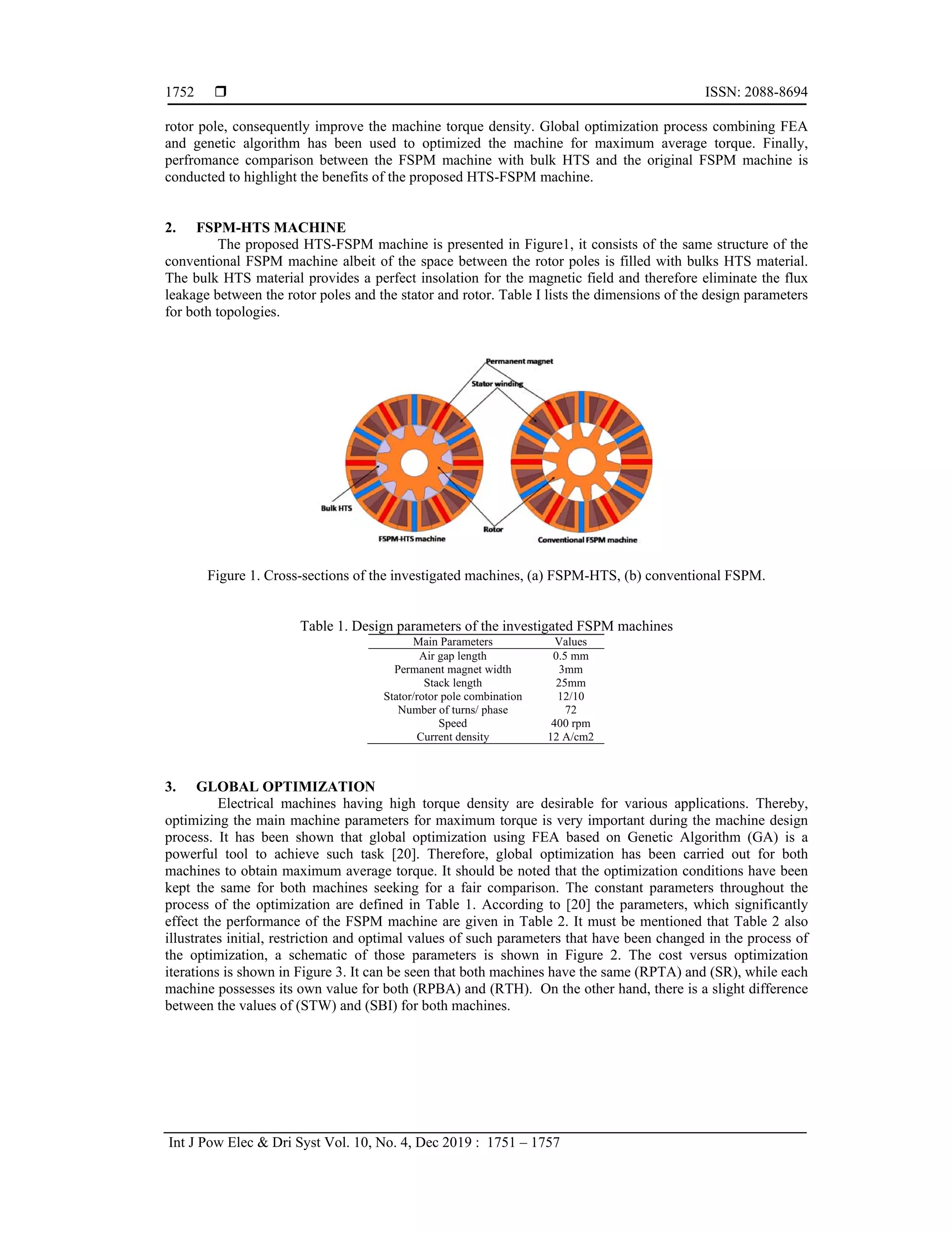 Design and optimization of HTS flux-switching permanent magnet machine | PDF