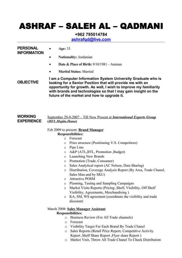 Ashraf CV | PDF