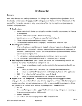 Maya Cinemas Safety Instruction Manual__Final | PDF