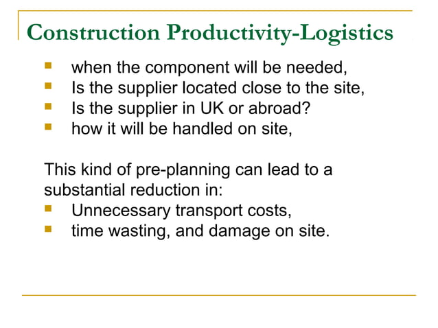 062 Logistics & Productivity PART 1 | PPT
