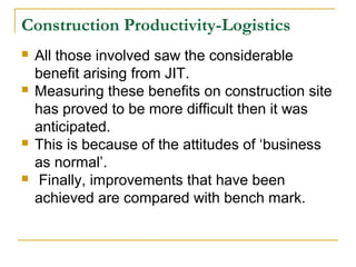 062 Logistics & Productivity PART 1 | PPT