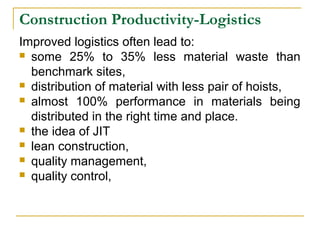 062 logistics and productivity | PPT