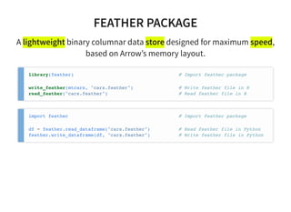 Running R at Scale with Apache Arrow on Spark | PDF