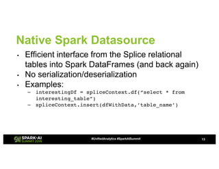 Splice Machine's use of Apache Spark and MLflow | PPT