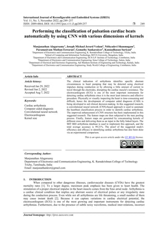 Performing the classification of pulsation cardiac beats automatically ...