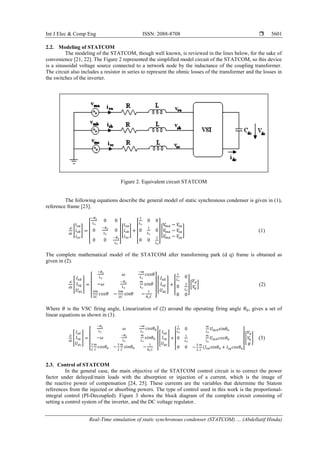 Real-Time simulation of static synchronous condenser for compensation ...