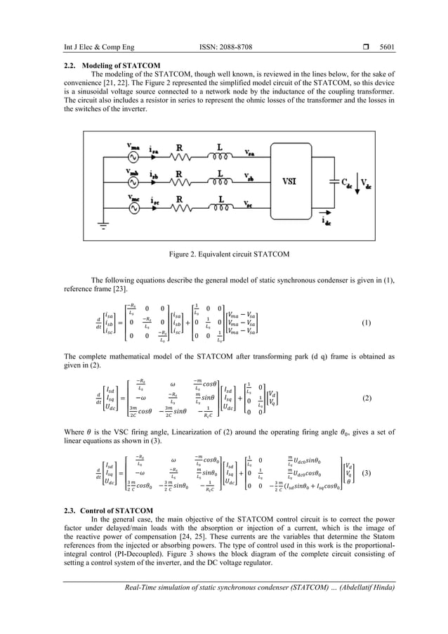 Real-Time simulation of static synchronous condenser for compensation of reactive power | PDF
