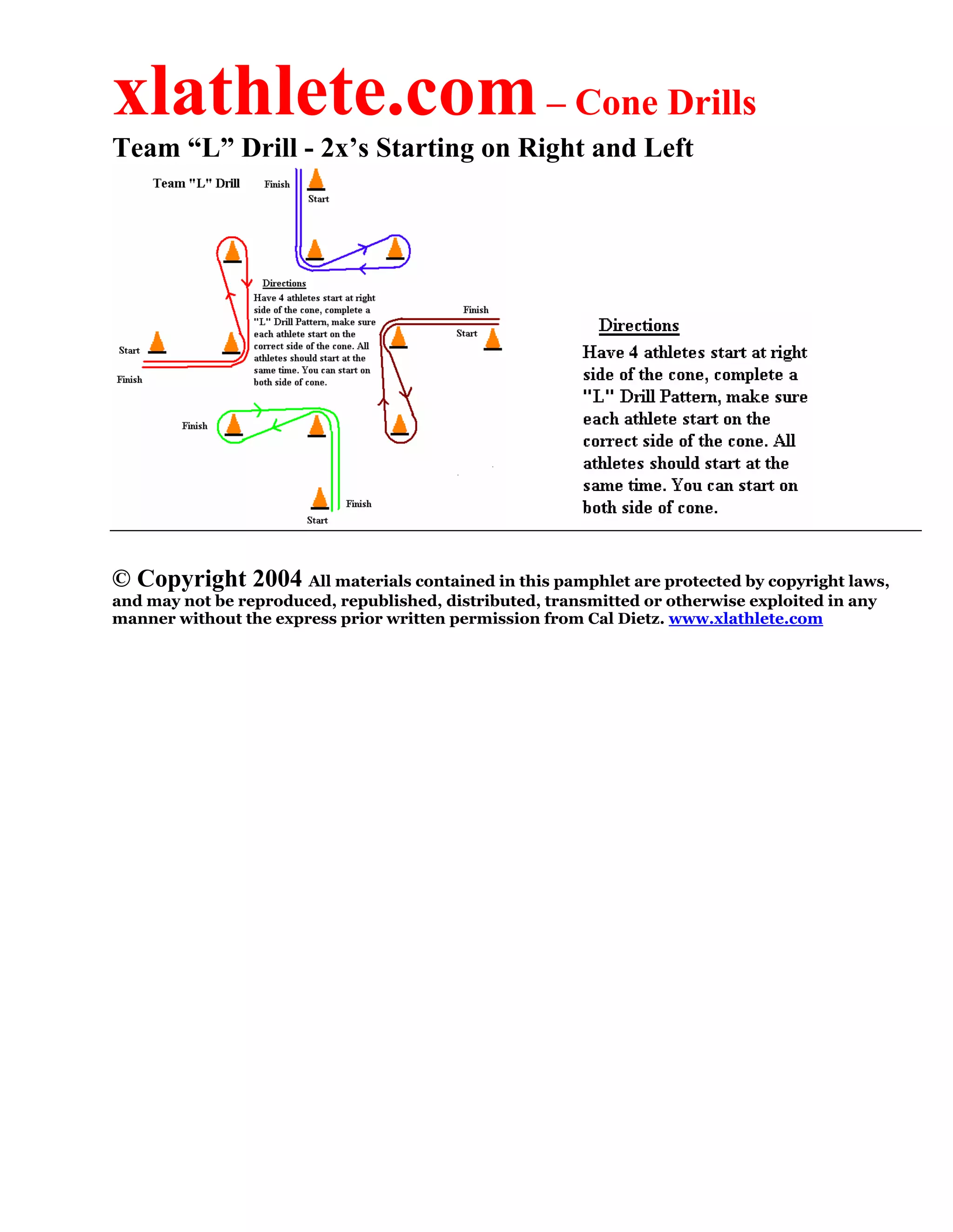 Athlete Cone Agility Training Drills Full List | PDF