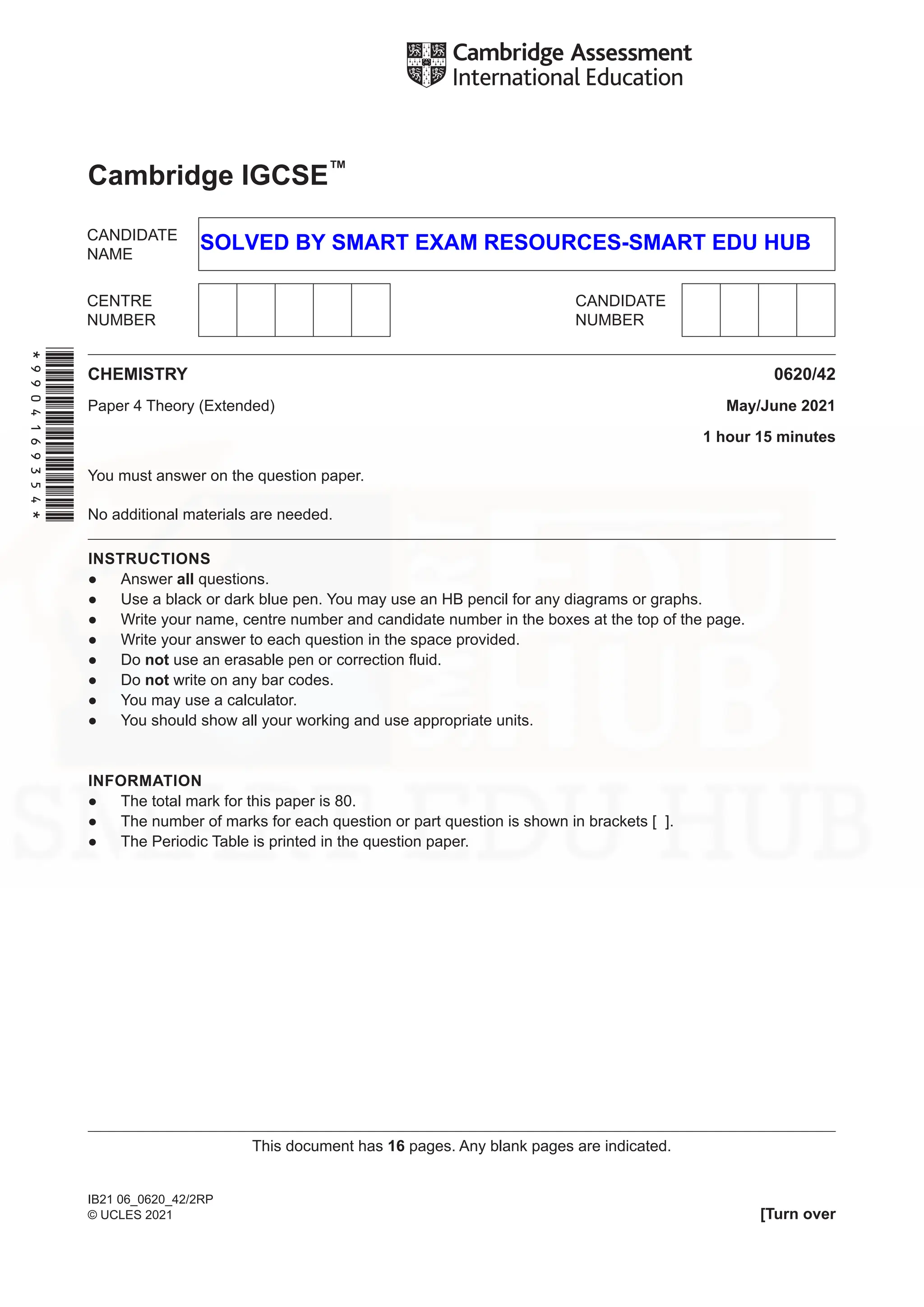 0620-igcse-chemistry-may-2021-Paper-42-Solved | PDF