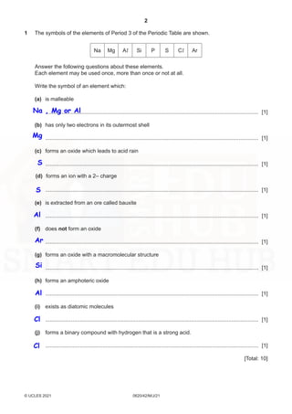 0620-igcse-chemistry-may-2021-Paper-42-Solved | PDF