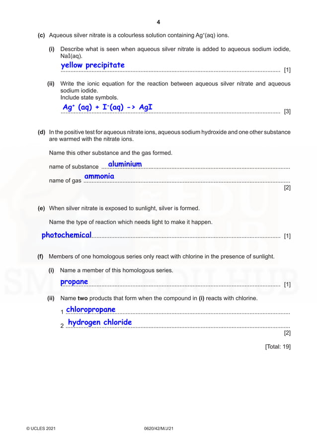 0620-igcse-chemistry-may-2021-Paper-42-Solved | PDF