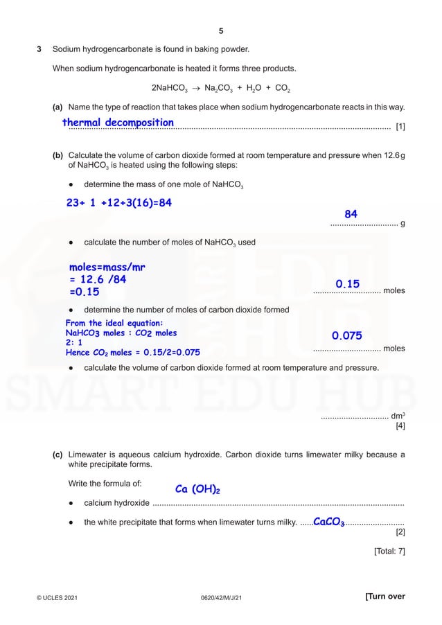 0620-igcse-chemistry-may-2021-Paper-42-Solved | PDF