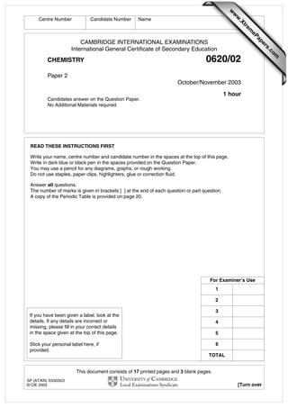 0620 w03 qp_2 | PDF