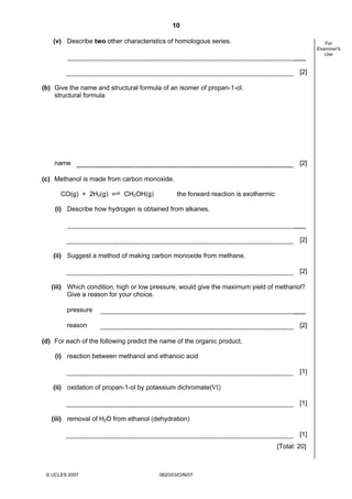 0620 w07 qp_3 | PDF