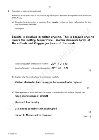 Solved 0620 w16 qp_42-IGCSE Chemistry solved past paper | PDF