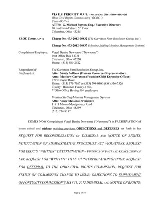 062112 Response To EEOC 06/14/12 Letter | PDF