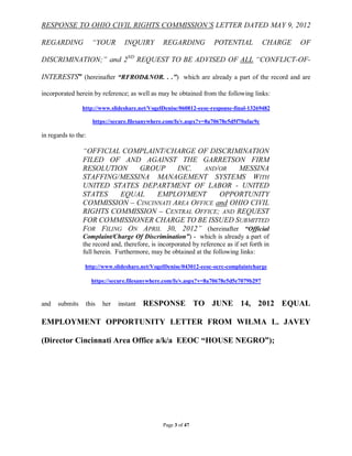 062112 Response To EEOC 06/14/12 Letter | PDF