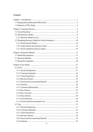 The Business Model Design of Social Enterprise | PDF