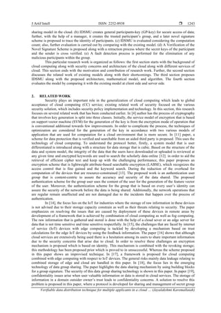 Verifiable data distribution technique for multiple applicants in a cloud computing ecosystem ...