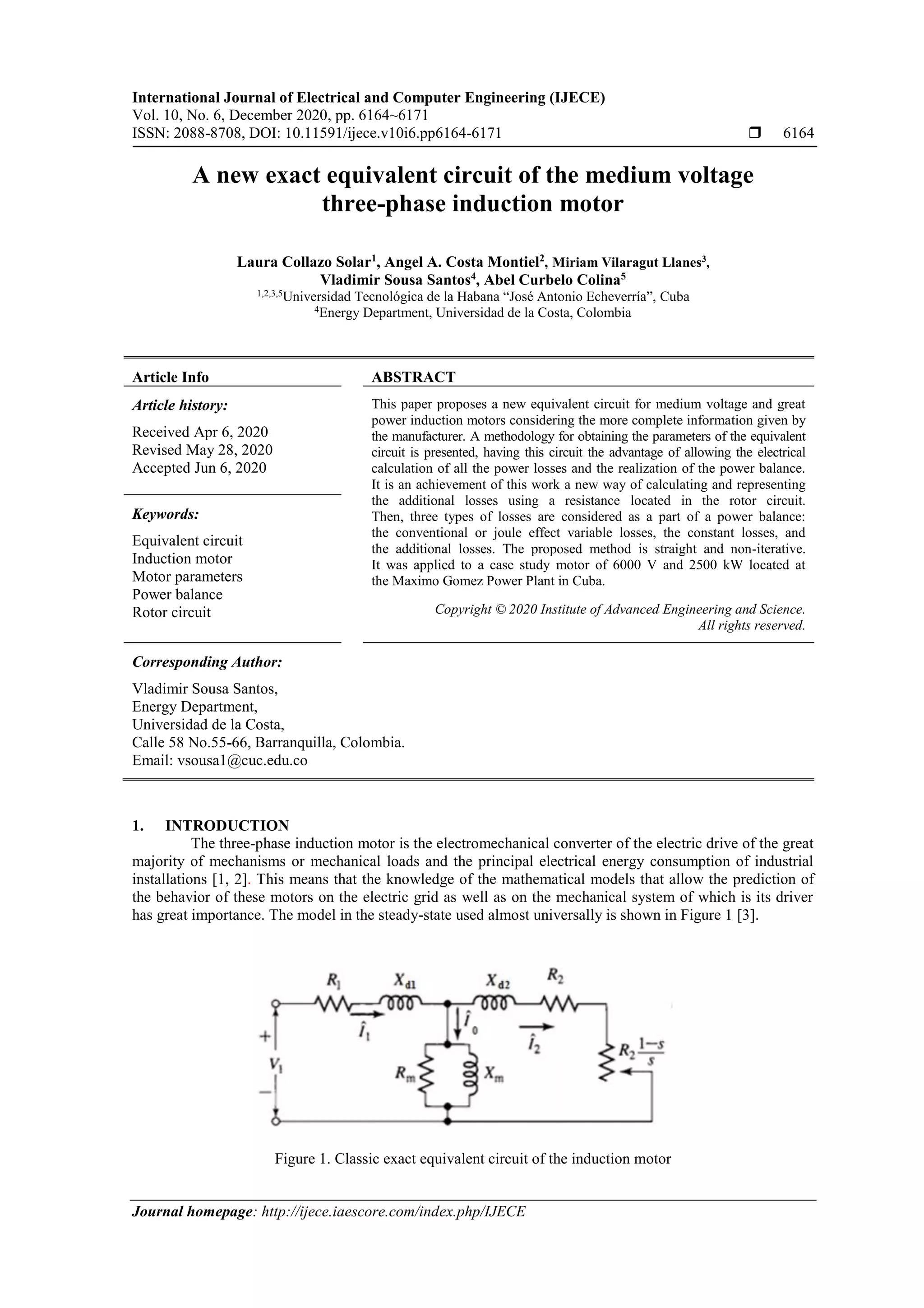 A new exact equivalent circuit of the medium voltage three-phase induction motor | PDF