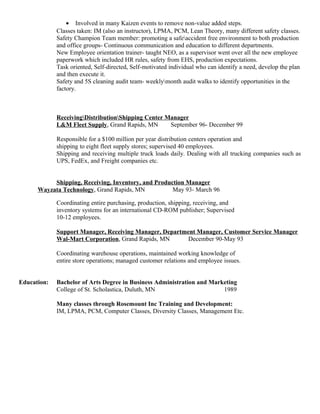 John Lepper resume | PDF