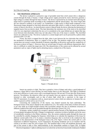 Electrical impedance’s effects of flying insects on selectivity of ...