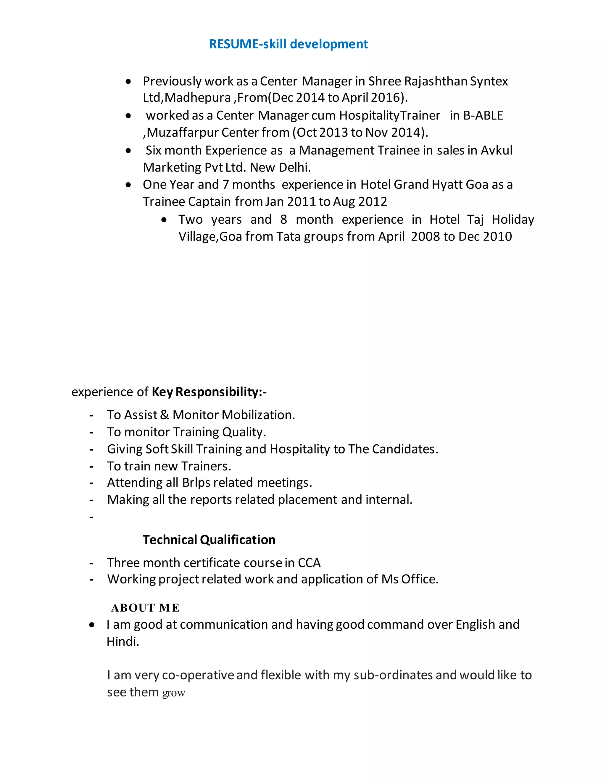 Ravi Shankar Resume | DOCX