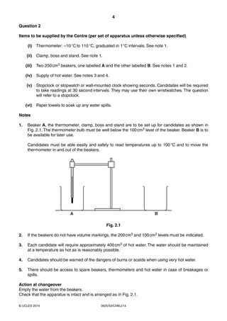 Physics 0625 - Paper 5 version 3 - Instruction - May Jun 2014 | PDF