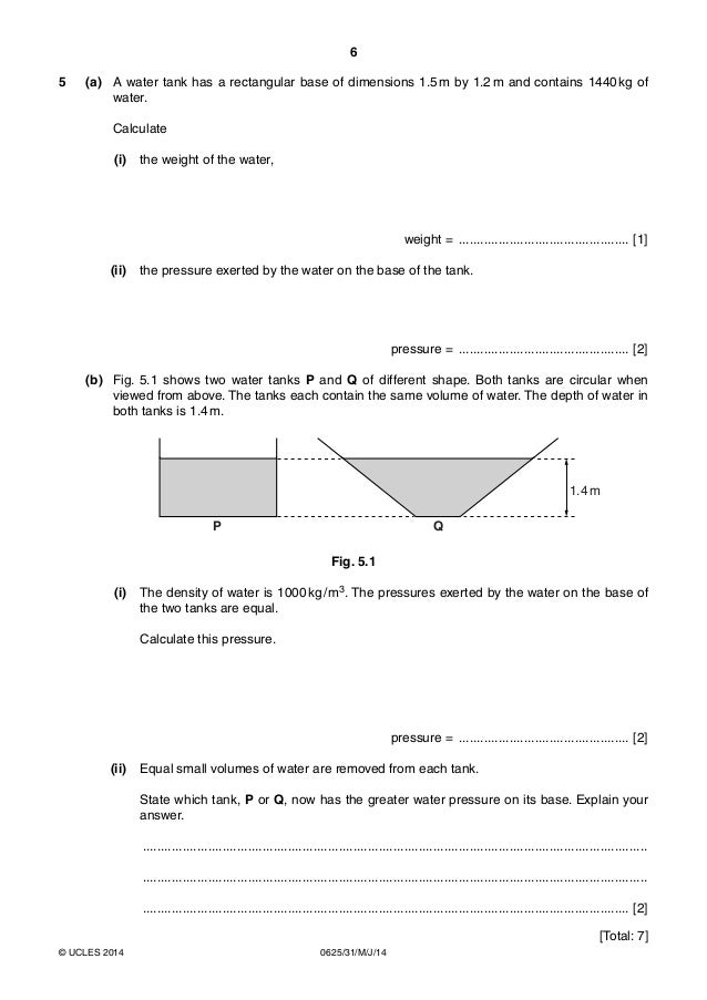 Physics 0625 - Paper 3 version 1 - Question Paper - May Jun 2014