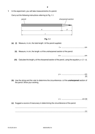 Physics 0625 - Paper 5 version 2 - Question Paper - May Jun 2014 | PDF