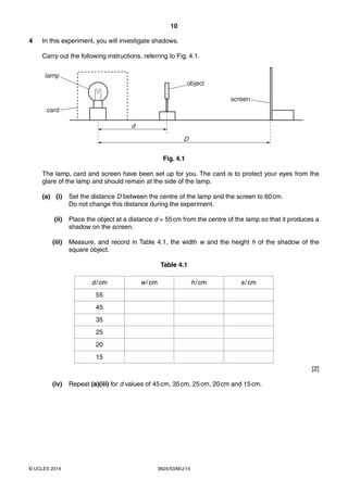 Physics 0625 - Paper 5 version 3 - Question Paper - May Jun 2014 | PDF ...