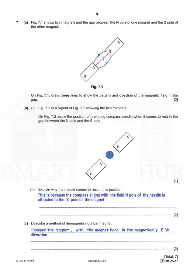 0625_s21_qp_42-Solved/ IGCSE Physics Past Exam Paper Solution | PDF