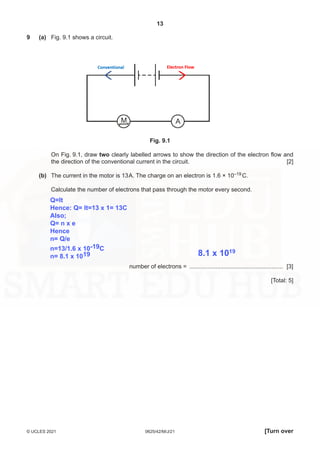 0625_s21_qp_42-Solved/ IGCSE Physics Past Exam Paper Solution | PDF