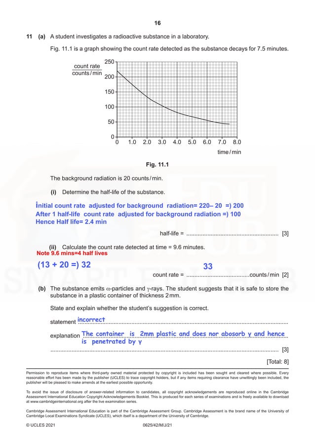 0625_s21_qp_42-Solved/ IGCSE Physics Past Exam Paper Solution | PDF